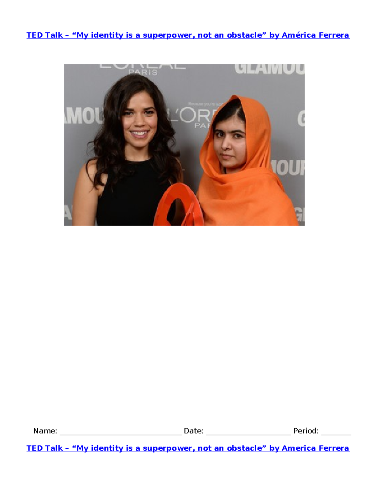 America Ferrera TED X Updated - TED Talk – “My identity is a superpower, not an obstacle” by ...