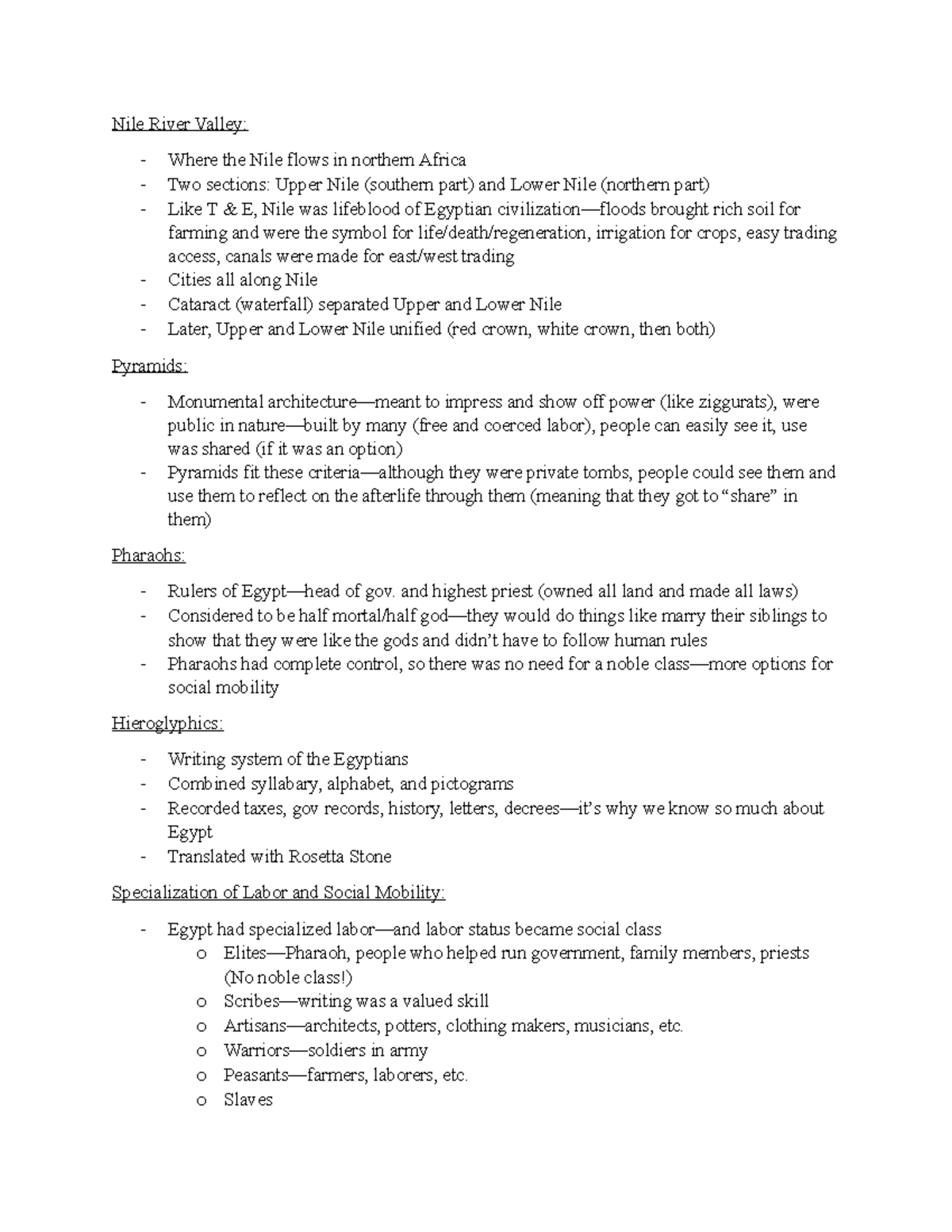 Egypt and Bantu Migration Notes - Nile River Valley: Where the Nile ...