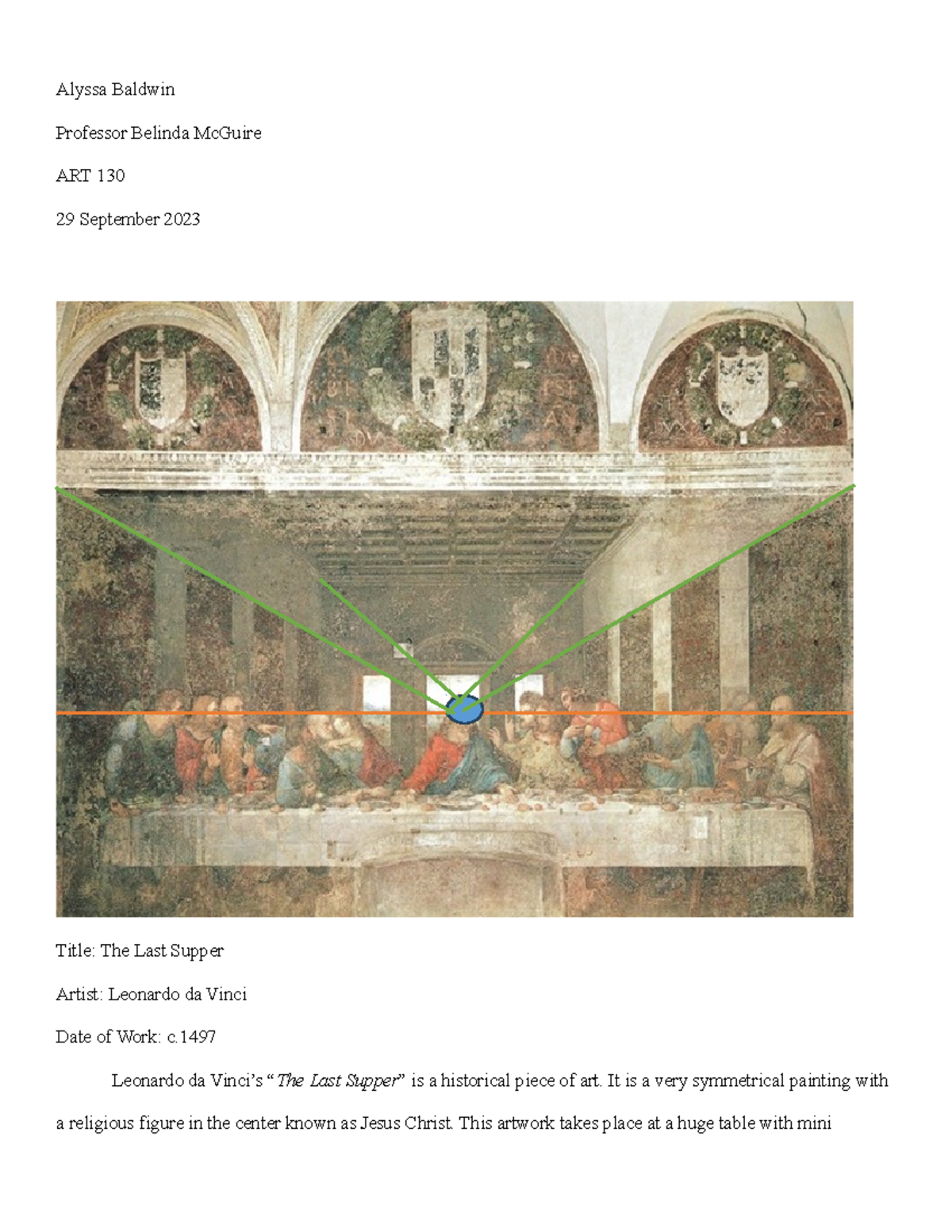 ART 130 Seeing Perspective - Alyssa Baldwin - Alyssa Baldwin Professor ...