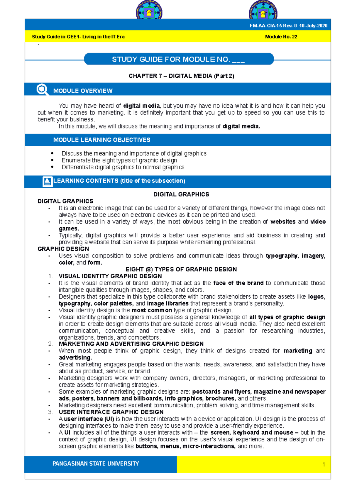 Chapter 7 Part 2 Introduction to Digital Graphics - Living in the IT ...