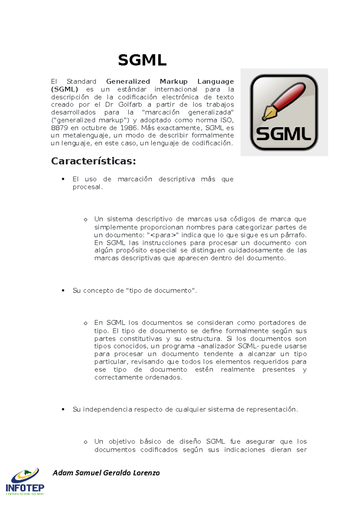 Conceptos Básicos - html-css-javascrip - SGML El Standard Generalized Markup Language (SGML) es ...