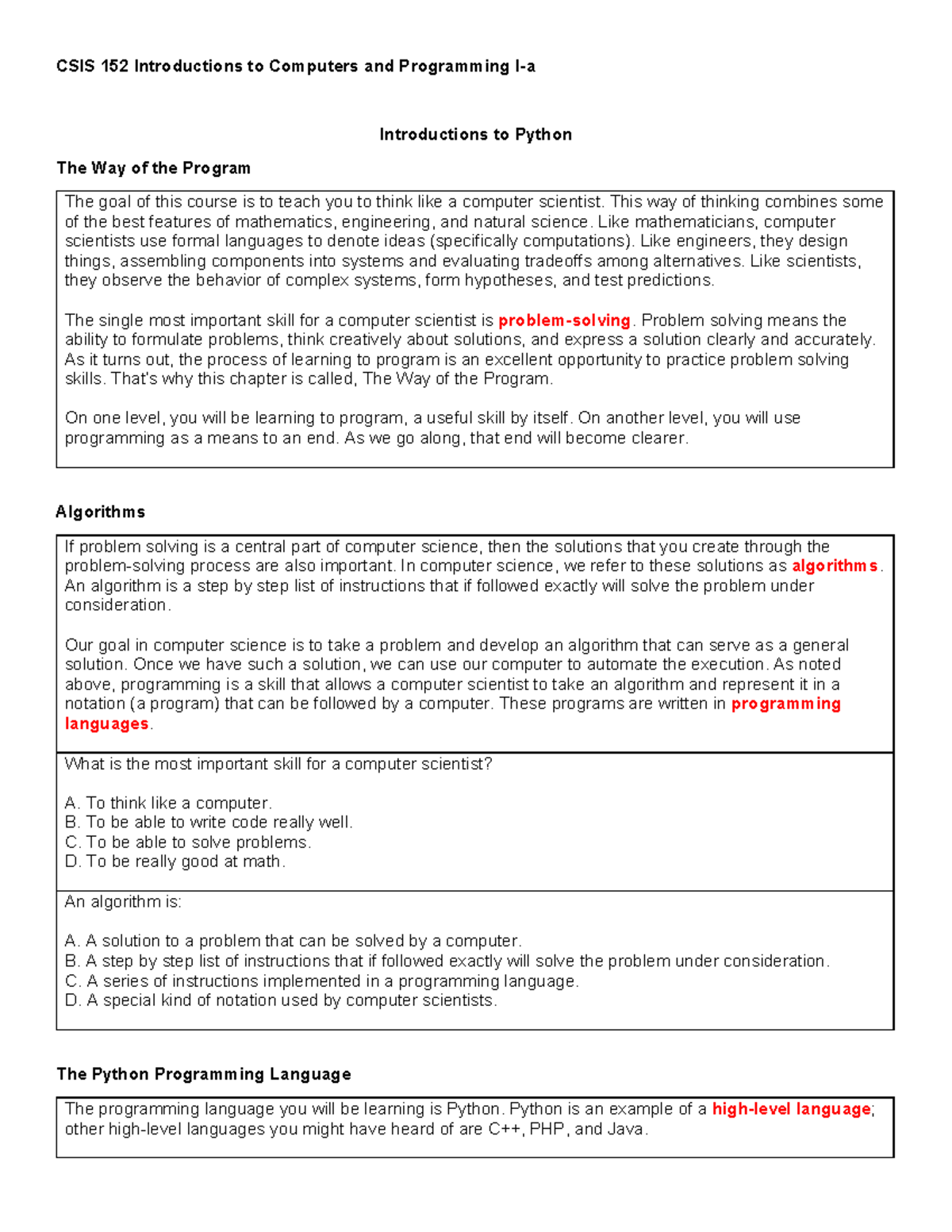 04. CSIS 152 2021-01-19-Intro - CSIS 152 Introductions to Computers and ...