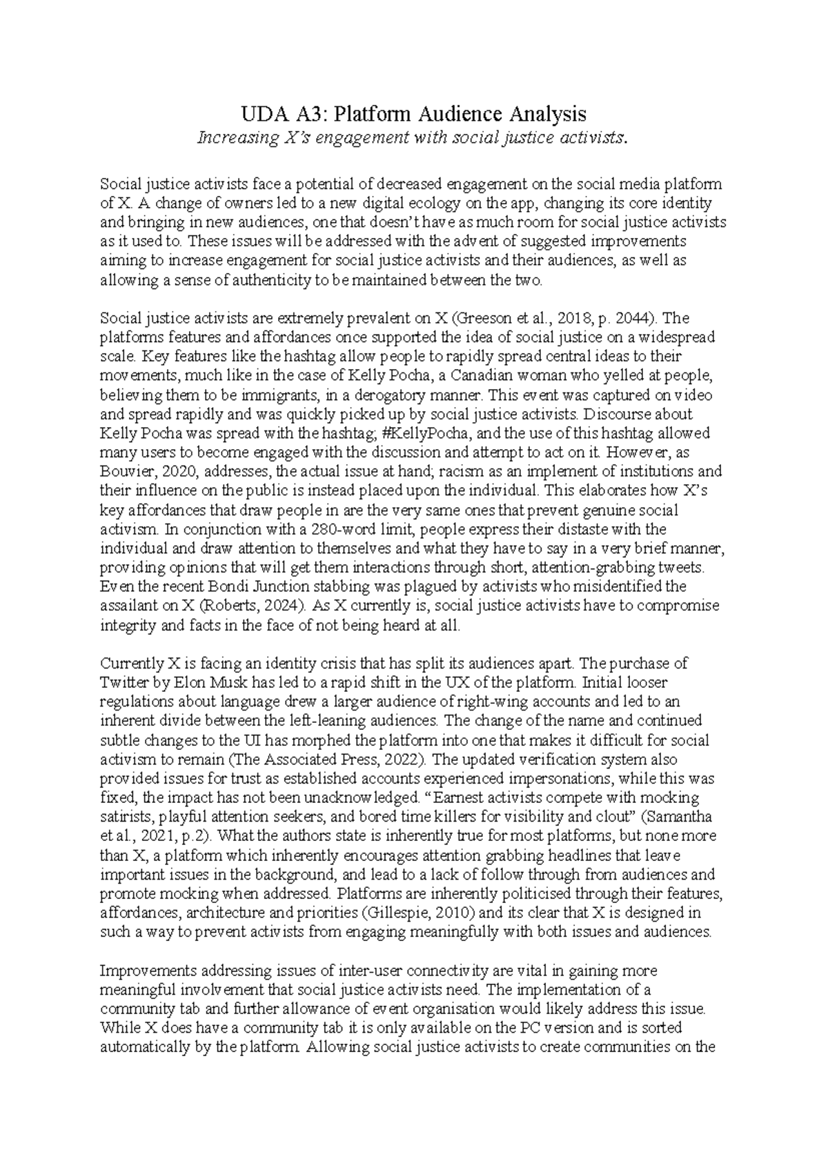 UDA A3 - Assignment 3 - UDA A3: Platform Audience Analysis Increasing X ...