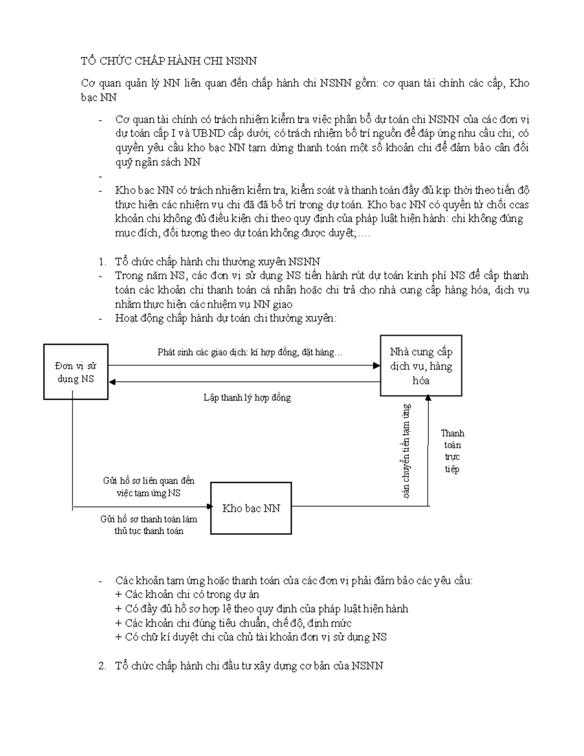 4 - ádasdas - TỔ CHỨC CHẤP HÀNH CHI NSNN Cơ quan quản lý NN liên quan ...