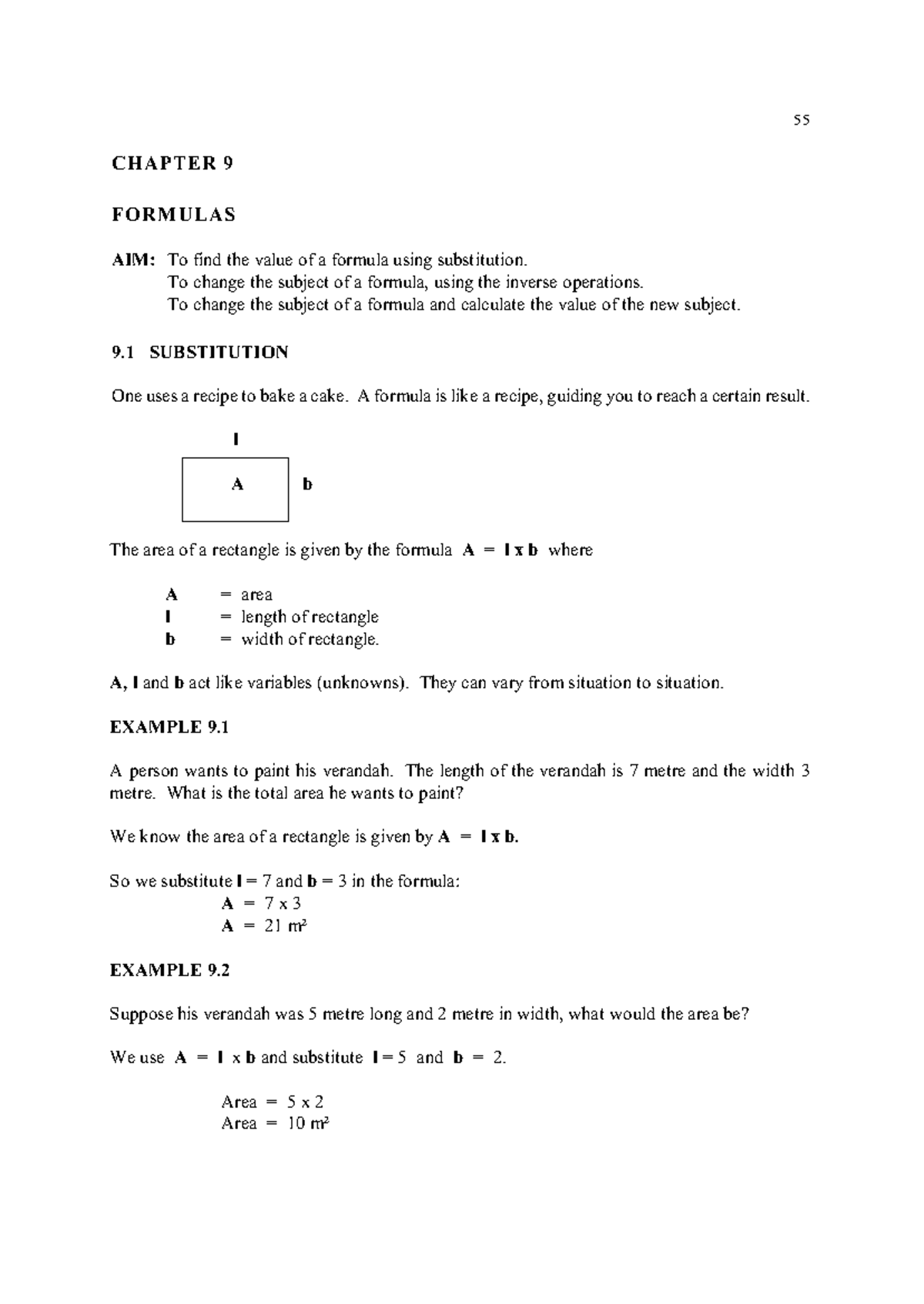 9. Formulas - it is important to make use of practical information to ...