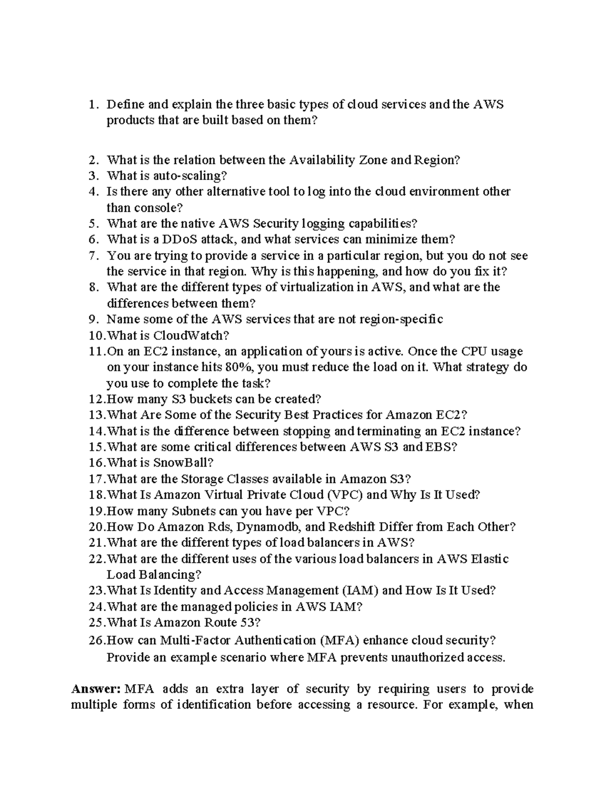 Oral / viva sample questions - Define and explain the three basic types ...