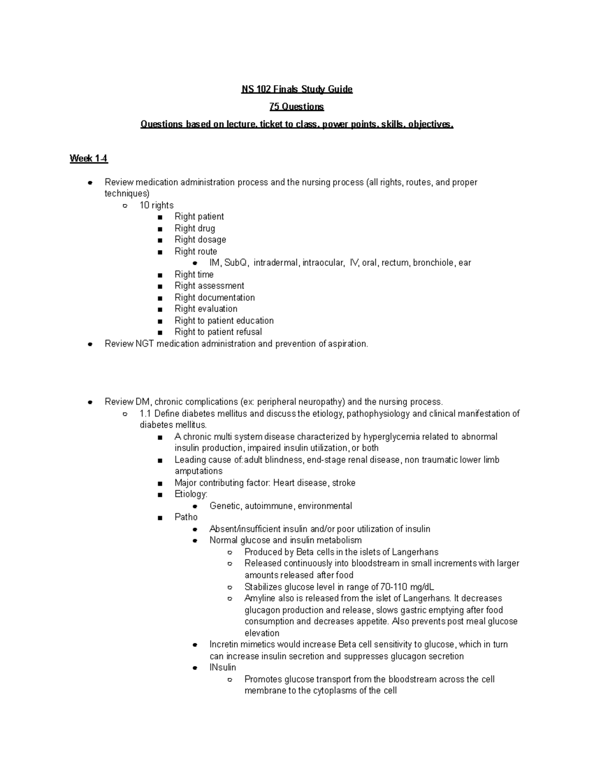 102 final study guide - 102 final study guide - NS 102 Finals Study ...