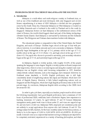 Problem Faced BY Teachers IN Japan AND THE Solution - PROBLEM FACED BY ...