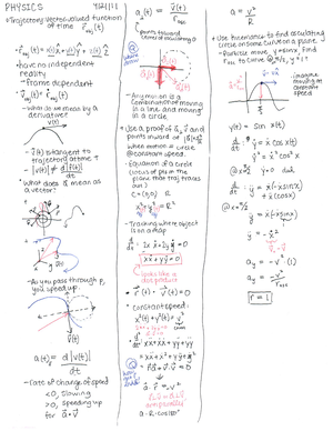 Cheat Sheet for Final Exam Whole Course - PHYS W1401x - Studocu