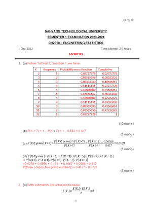 Project - CH2010 Engineering Statistics AY2024- Project – Monsoon in ...