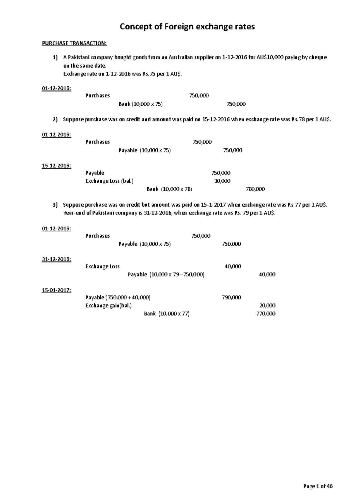 2.IAS 21 complete - Concept of Foreign exchange rates PURCHASE ...