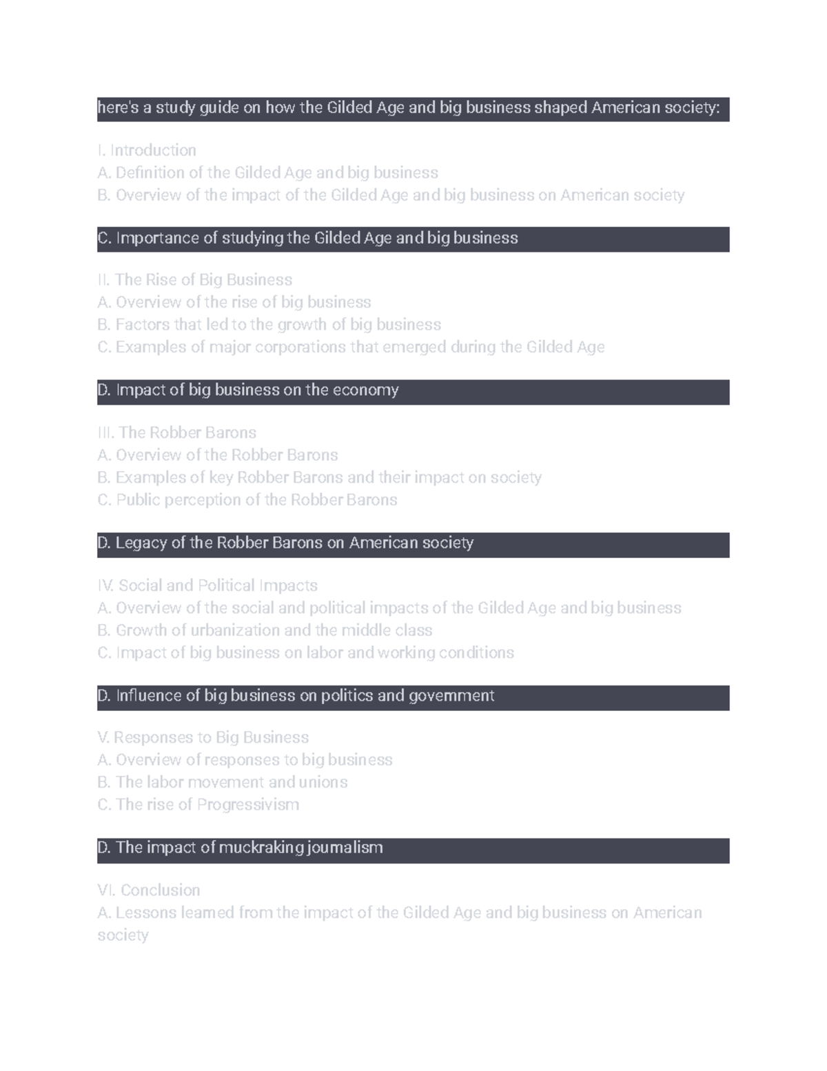 Here's a study guide on how the Gilded Age and big business shaped ...