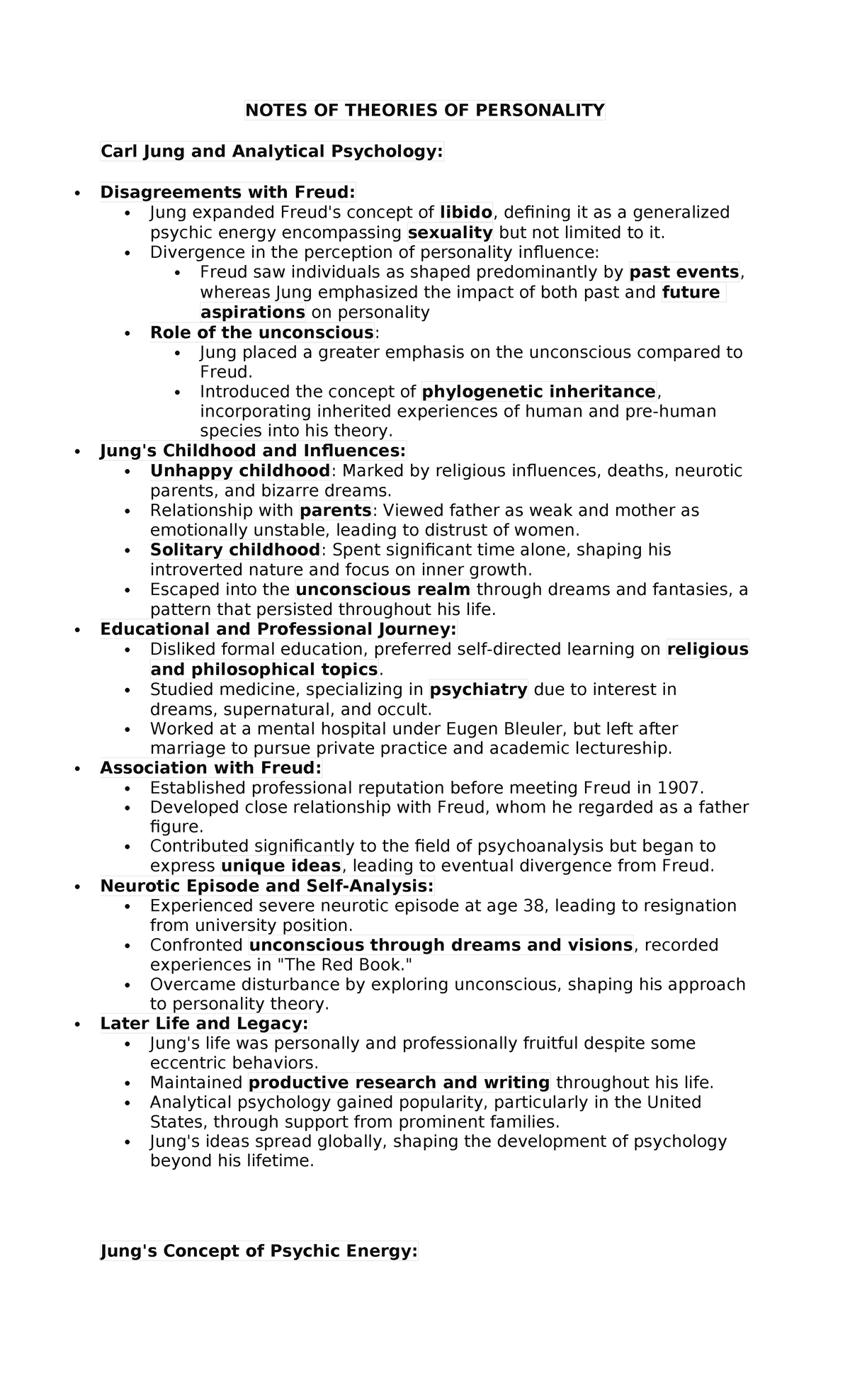 Notes OF Theories OF Personality - NOTES OF THEORIES OF PERSONALITY ...