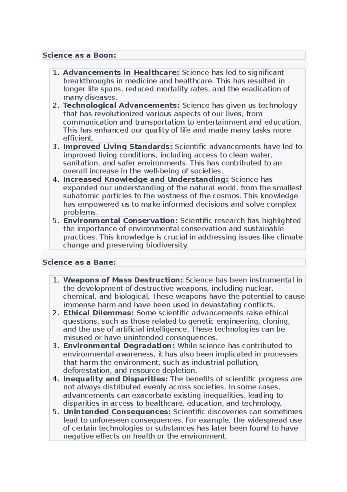 Science as a Boon - ergegerger - Science as a Boon: Advancements in ...