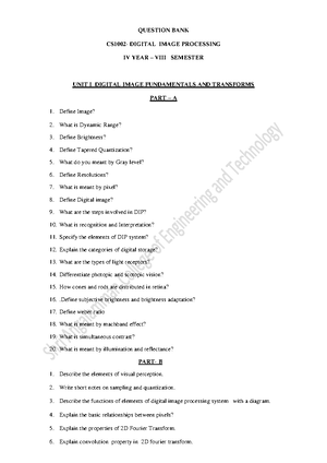 Intro application DIP - Digital Image Processing - Studocu