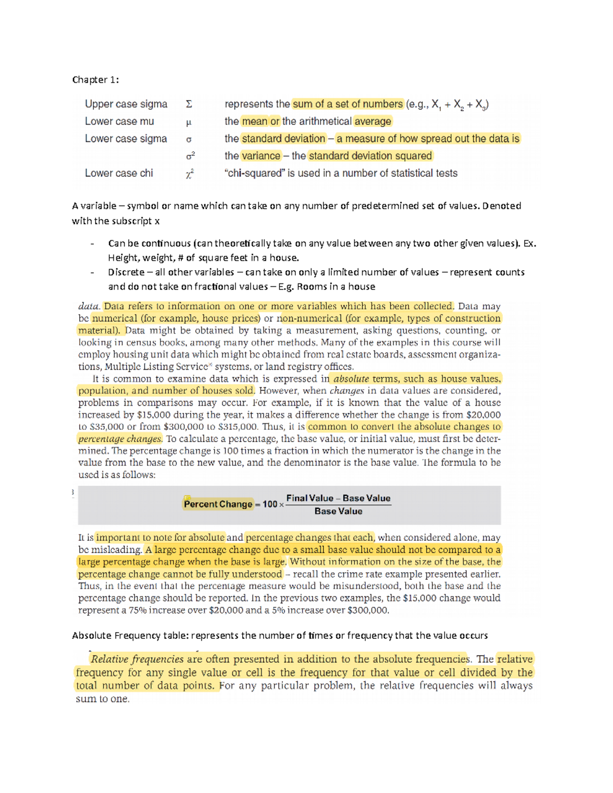 Chapter 1 - Chapter 1: A variable – symbol or name which can take on ...