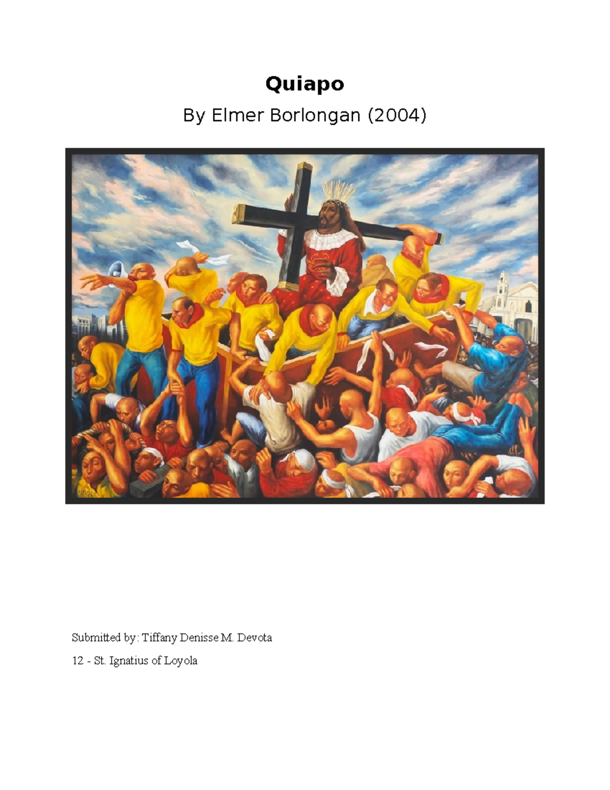 Quiapo Art - contemporary art - Quiapo By Elmer Borlongan (2004 ...