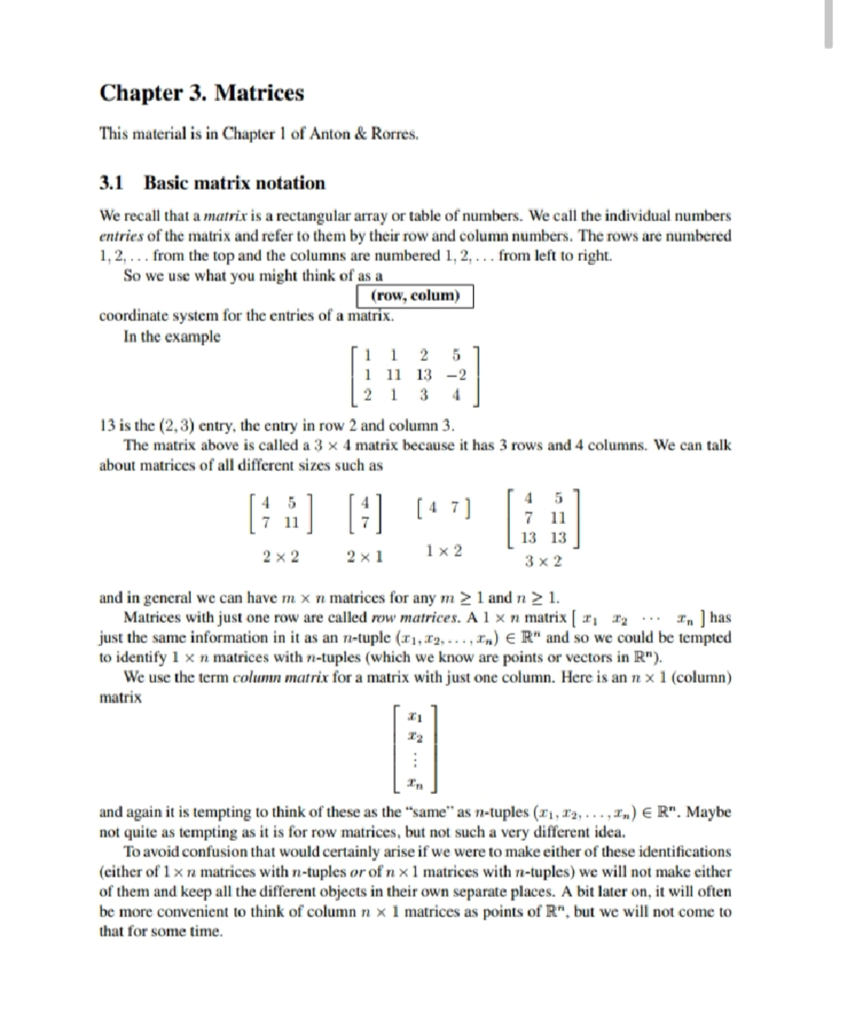 3 metrices - simple lecture notes - Mathematics - Studocu