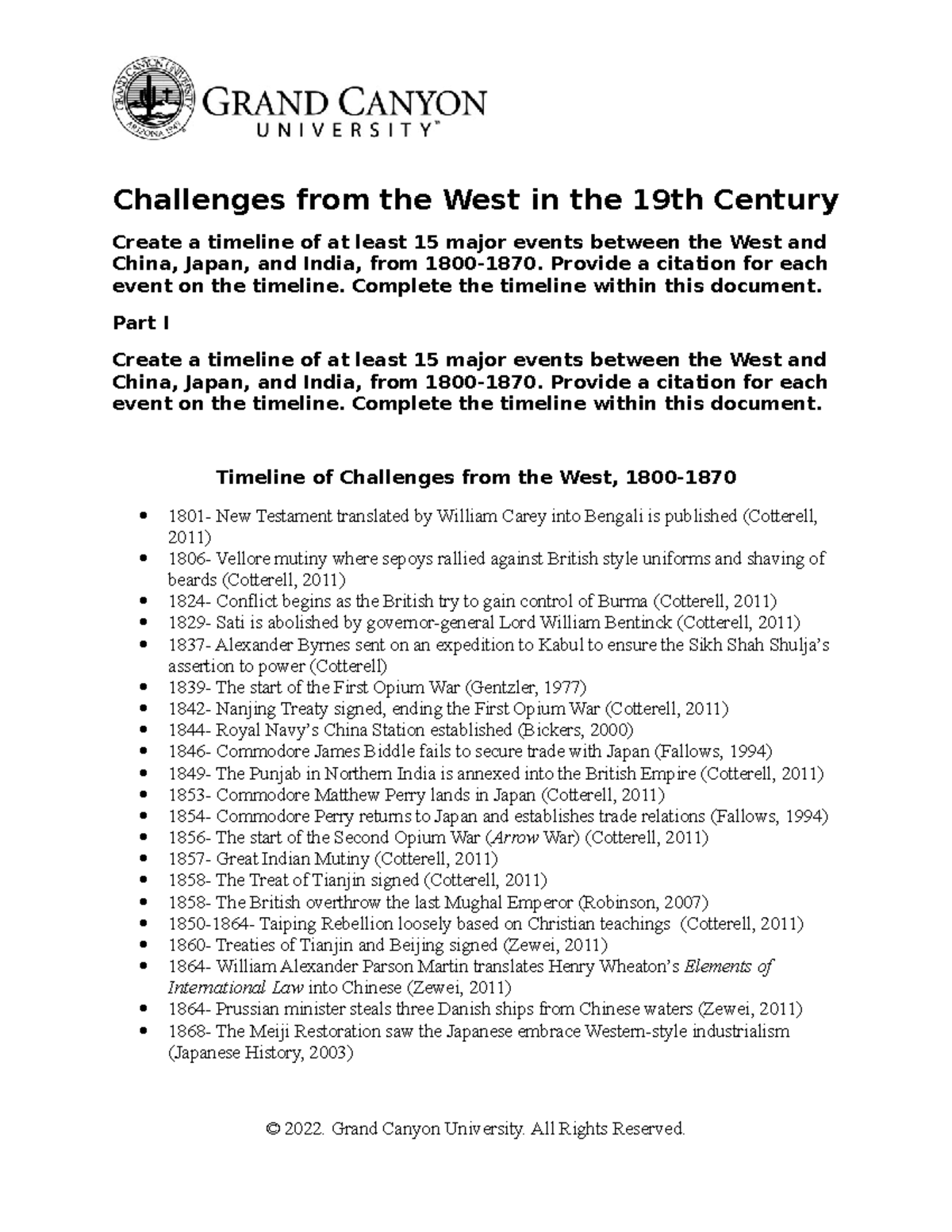 T4 Challenges from the West in the 19th Century HIS350 - Challenges ...