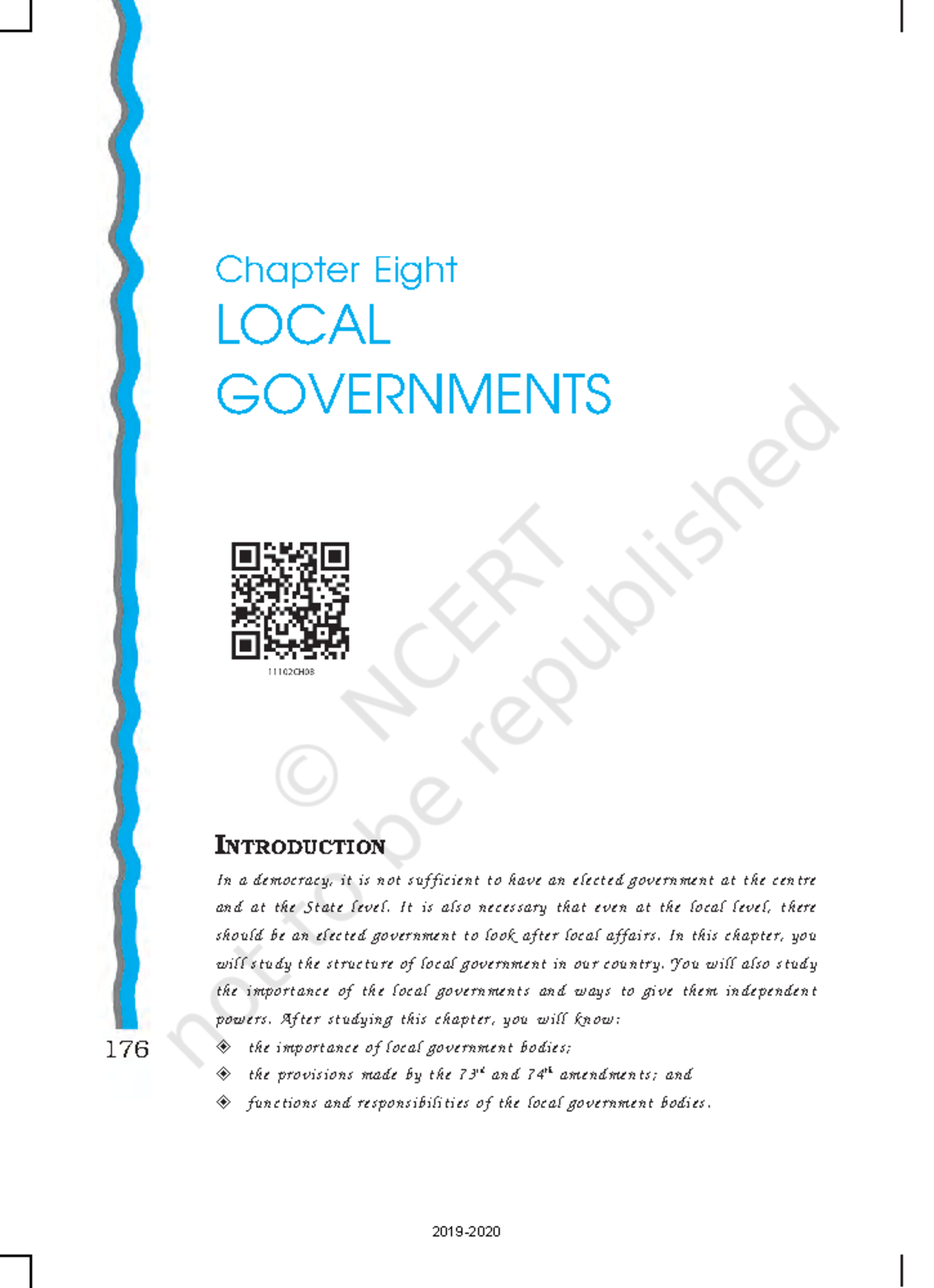 Local govts - 176 Indian Constitution at Work Chapter Eight LOCAL ...