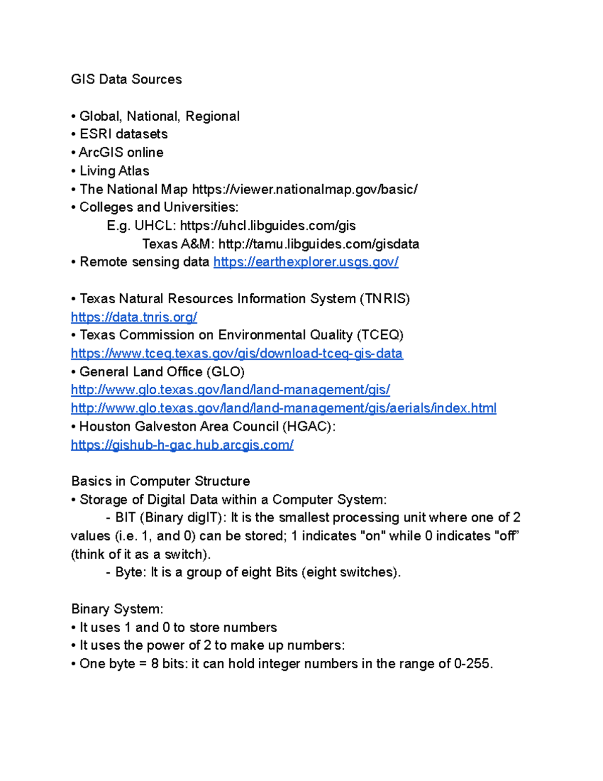 GIS Lecture 6 Notes - GIS Data Sources Global, National, Regional ESRI ...