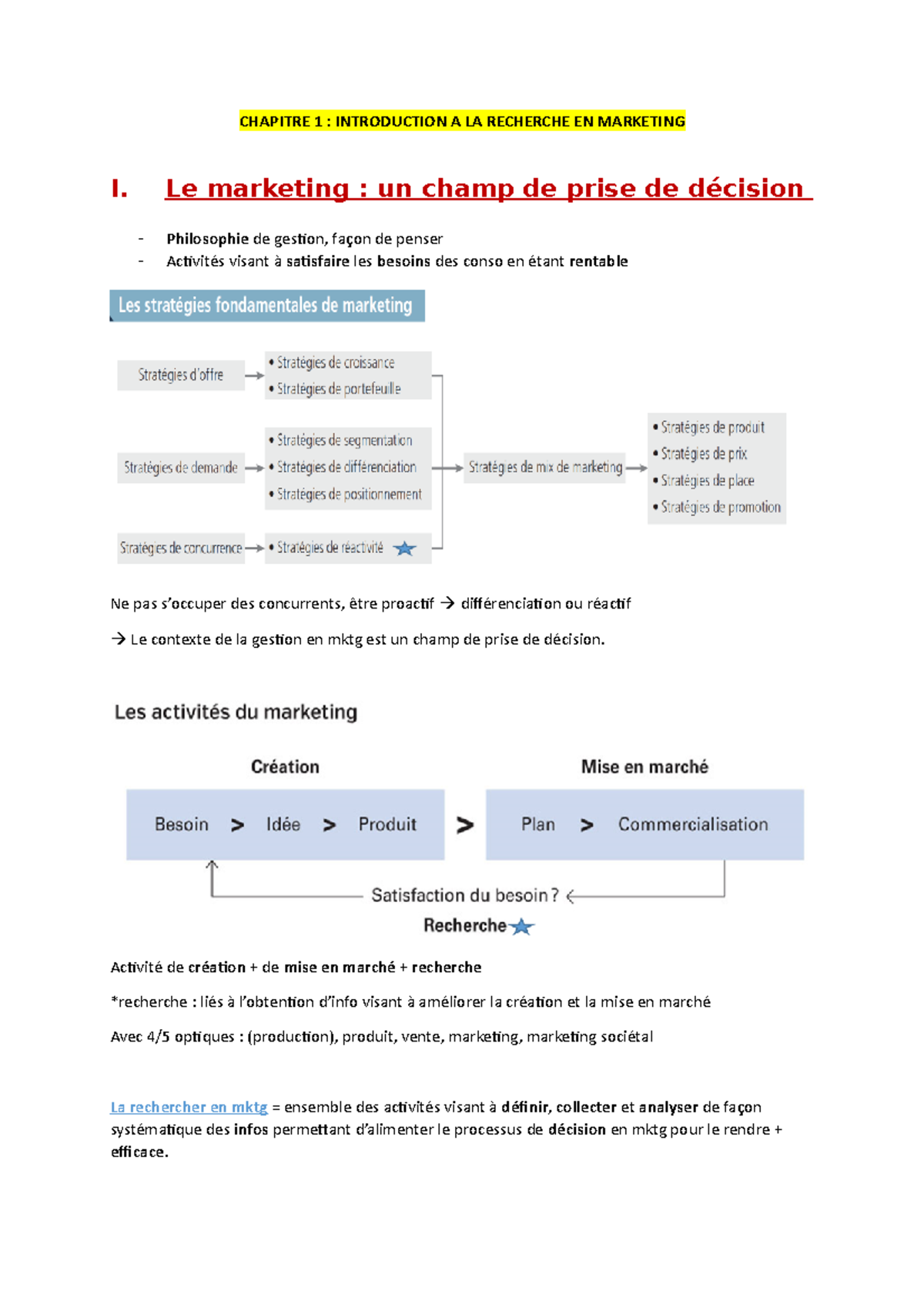 Cours-recherche-commerciale - CHAPITRE 1 : INTRODUCTION A LA RECHERCHE ...