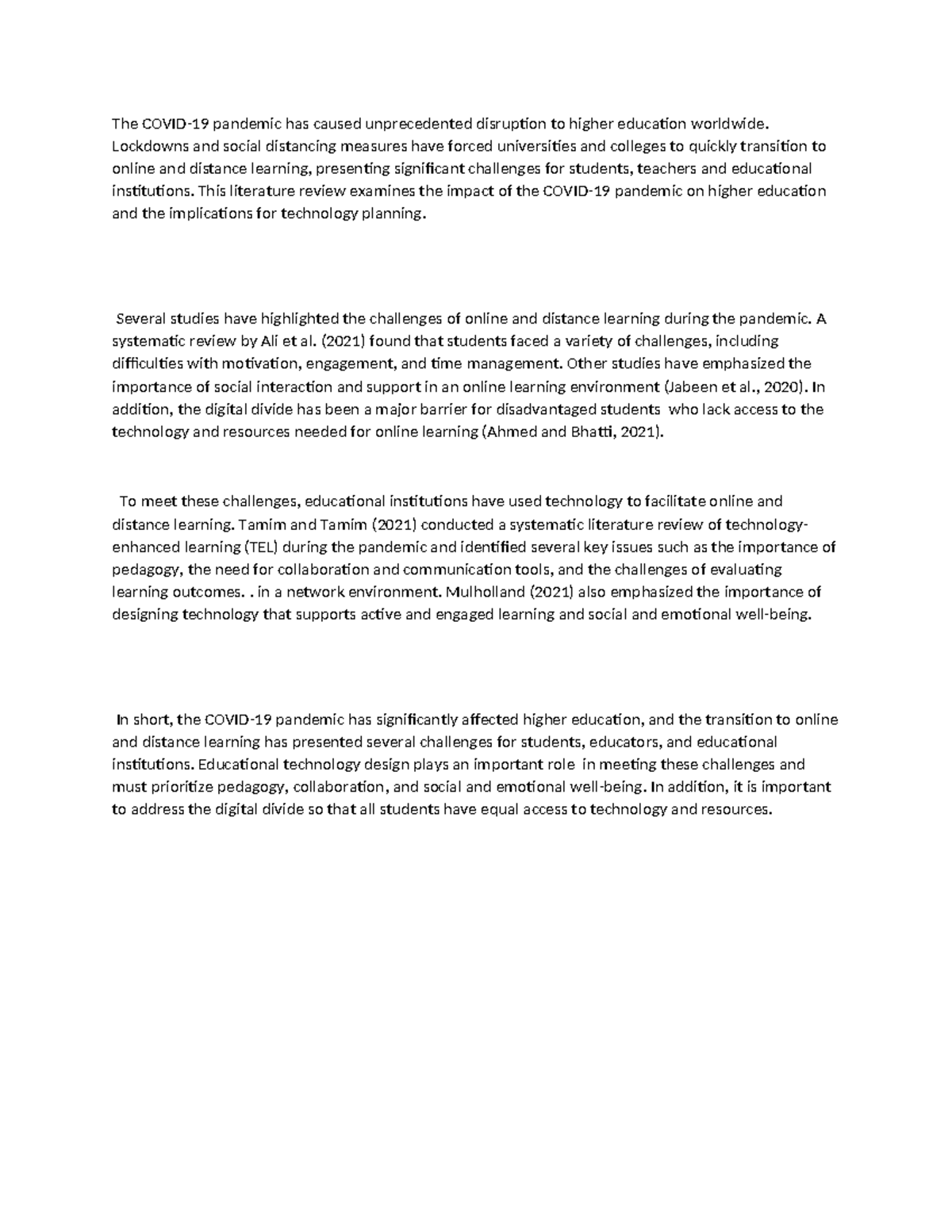 Document - The COVID-19 pandemic has caused unprecedented disruption to ...