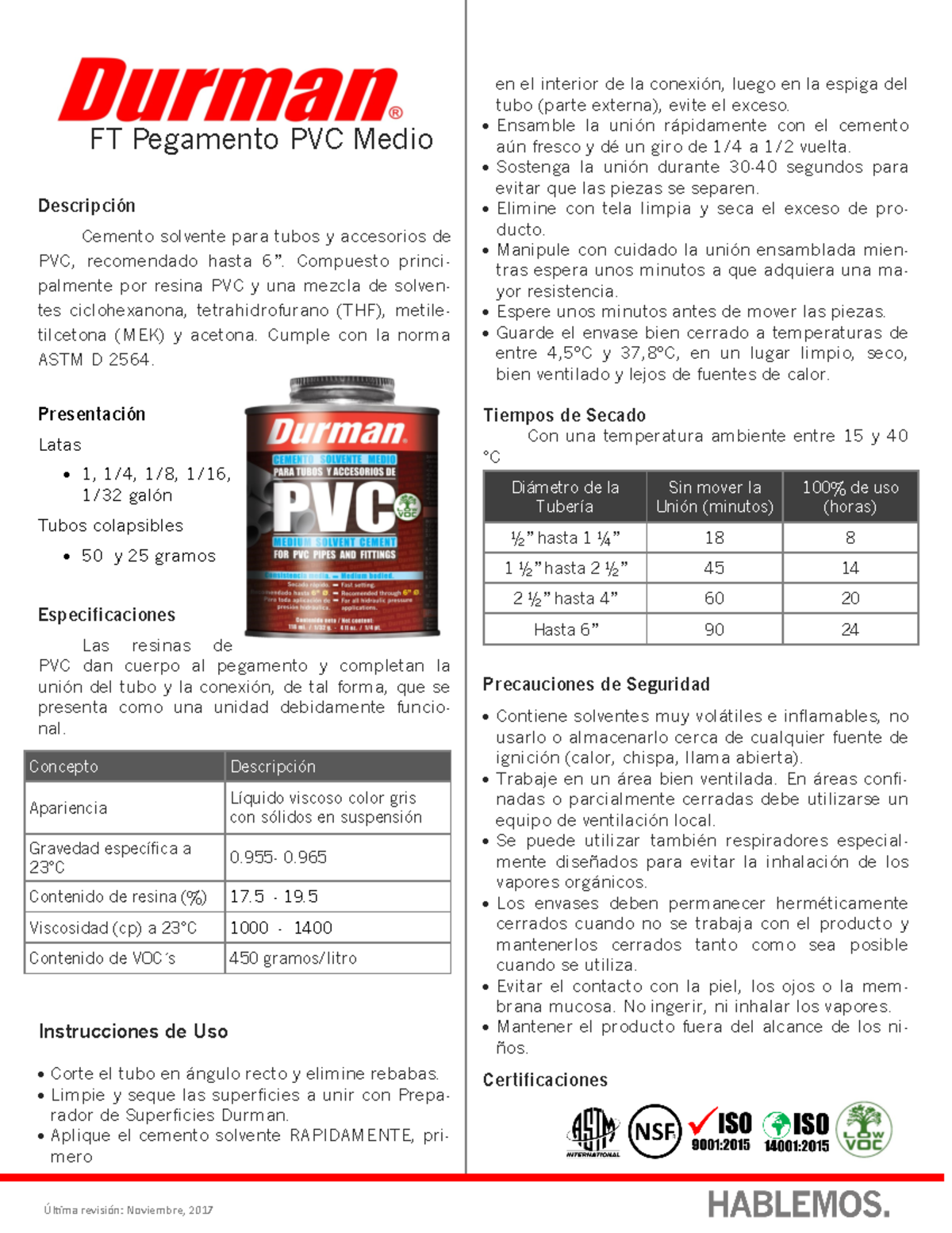 FT+Pegamento+PVC+Medio - FT Pegamento PVC Medio Descripción Cemento ...