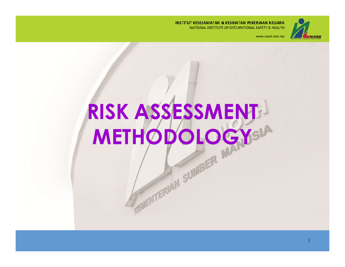 06 Risk Assessment Methodology This Type Is Subjective Based Upon 06-risk-assessment-methodology-this-type-is-subjective-based-upon