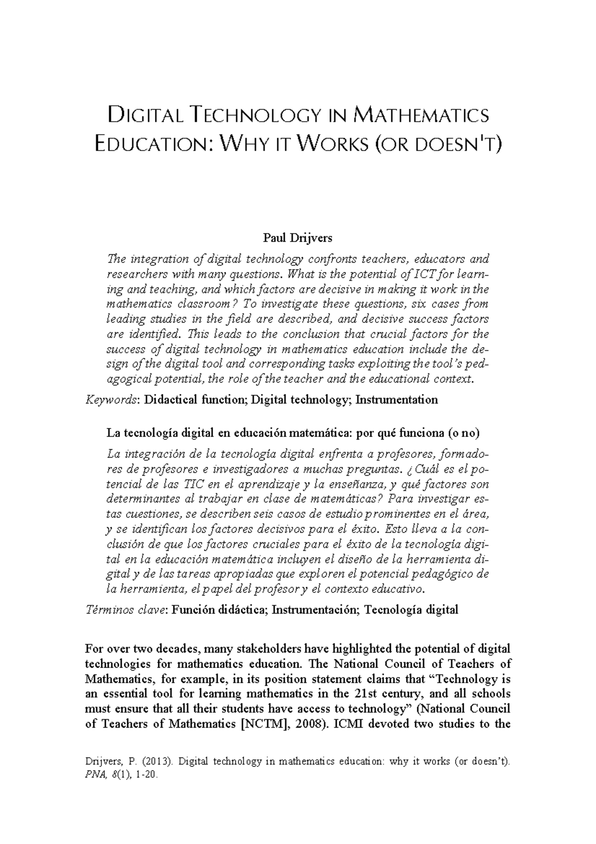 Dialnet-Digital Technology In Mathematics Education-4503911 - DIGITAL ...