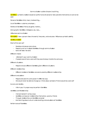 Communication chapter 3-verbal - Communication CHAPTER 3 outlining ...