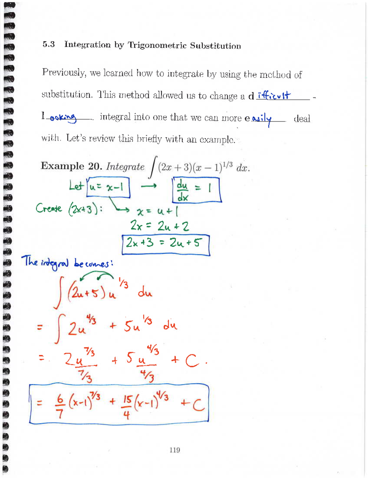7 Trig Substitutions Introduction To Partial Fractions 119 135 Math