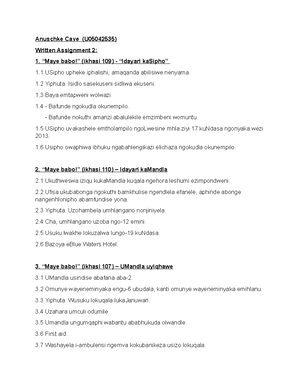 Imisho enomenziwa ababili - Imisho enomenziwa ababili Ngaphandle kwale ...