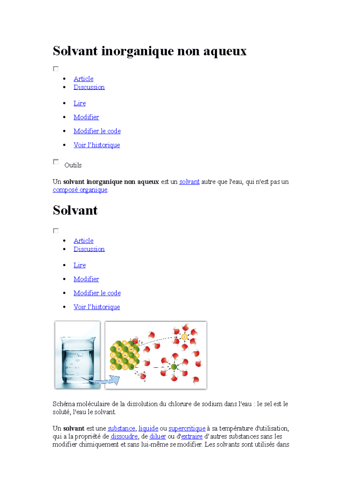 Solvant inorganique non aqueux - Solvant Article Discussion Lire ...