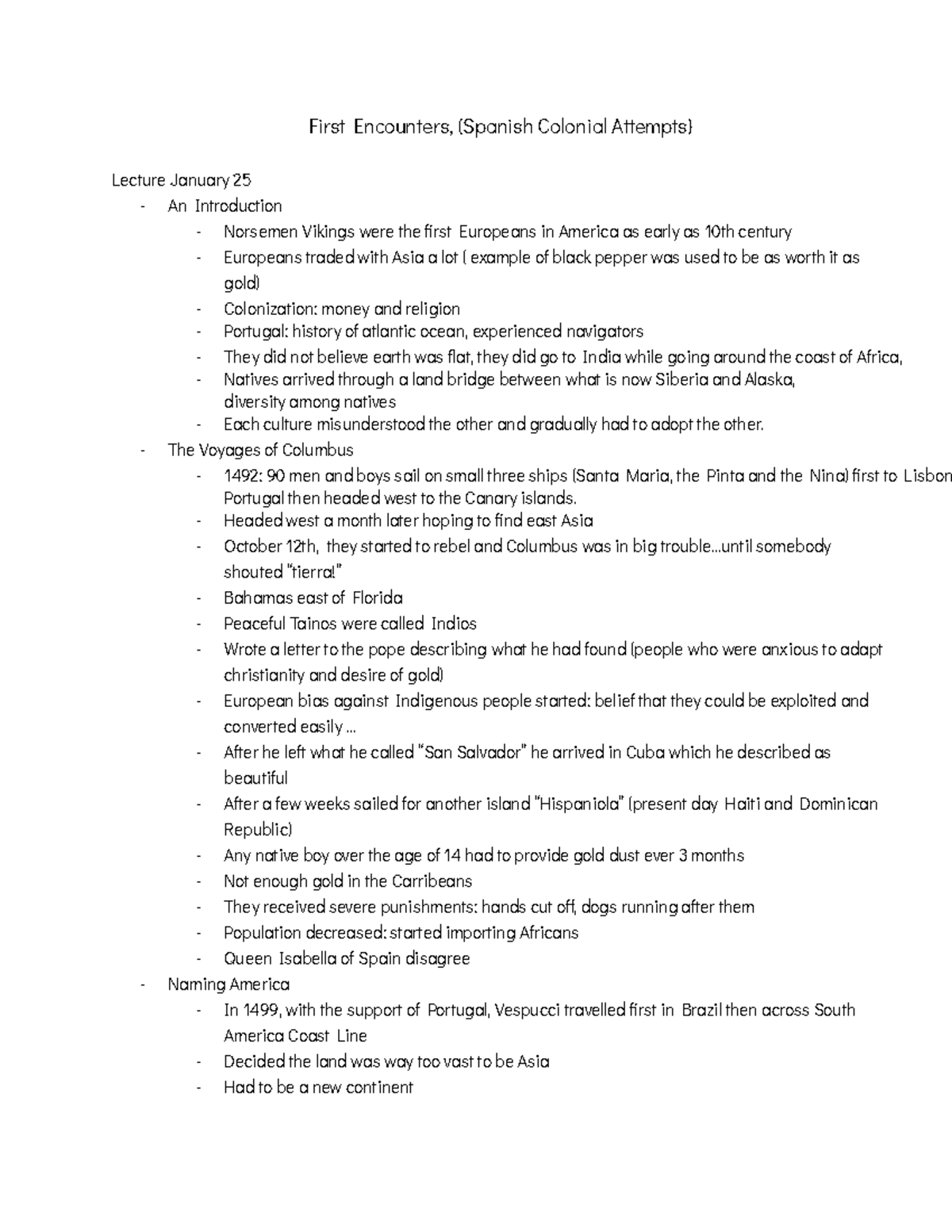 First Encounters, (Spanish Colonial Attempts) - The Voyages of Columbus ...