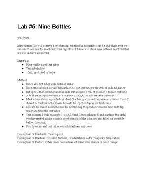 Lab #2 Buoyancy - Lab report for experiment #2 - “Lab 2 Buoyancy ...