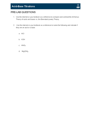 GC 4253 L09 Enthalpy Specific Heat - PRE-LAB QUESTIONS 1. When 3 kg of water is warmed from 10 ...