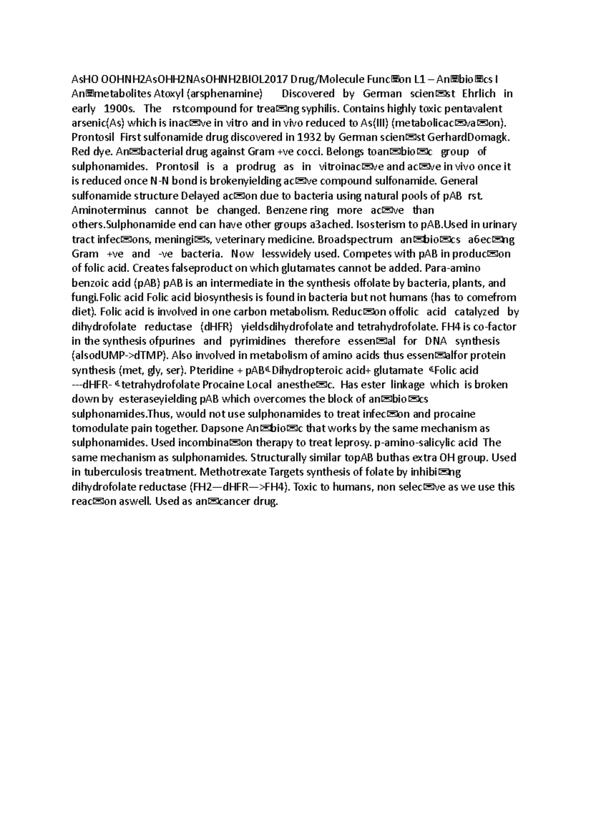 Design AND Development - AsHO OOHNH2AsOHH2NAsOHNH2BIOL2017 Func L1 An I ...