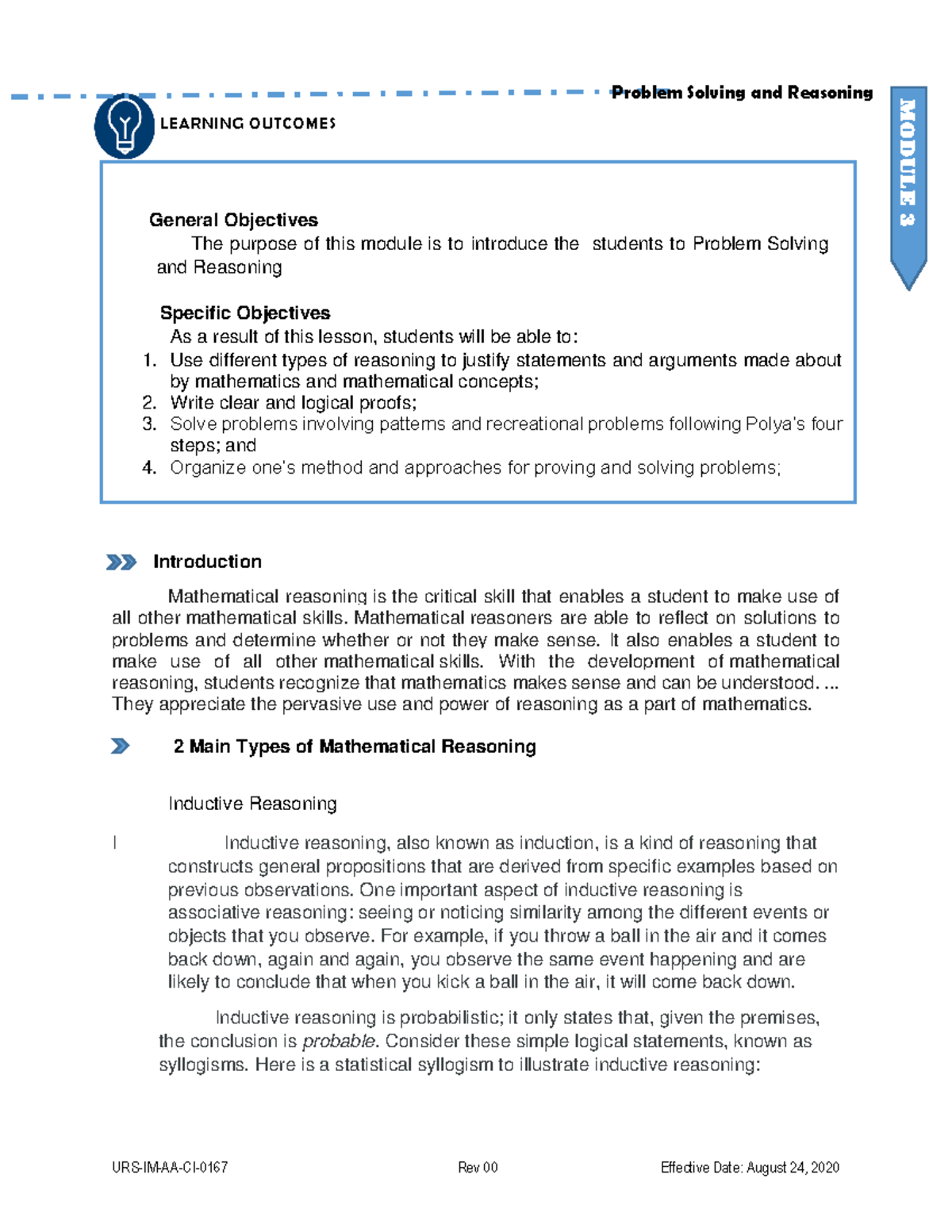 MATH 1 Module 3 - Lecture notes 10 - Mathematics In The Modern World ...