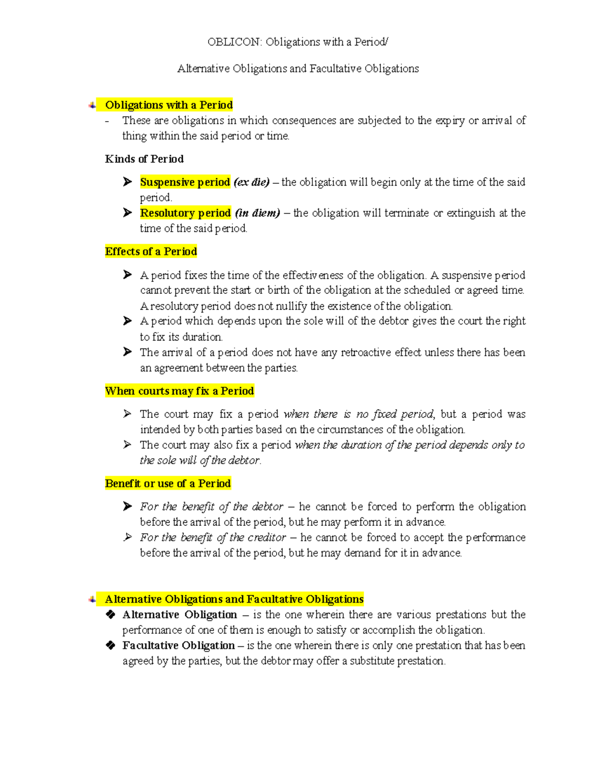 Oblicon - Chapter 4 and 5 - OBLICON: Obligations with a Period ...