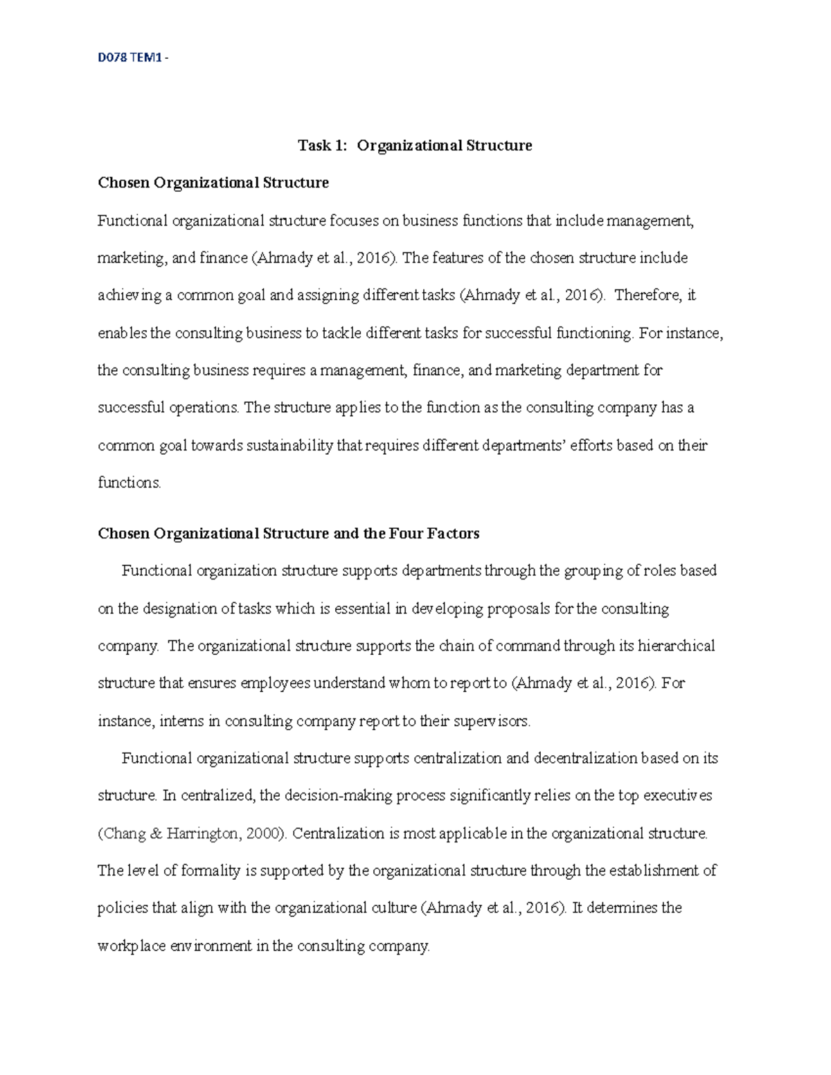 D078 - Task 1 Template (2) (1) (2) 1 - D078 TEM1 - Task 1 ...