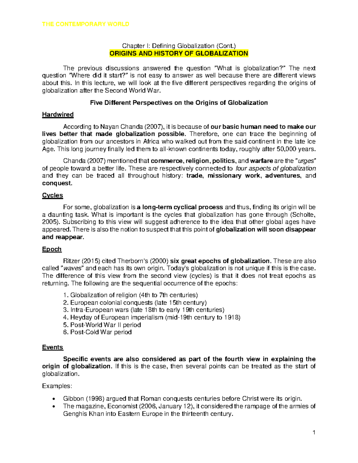 Con World-Lecture-3-Teachers-Copy 100517 - Chapter I: Defining ...