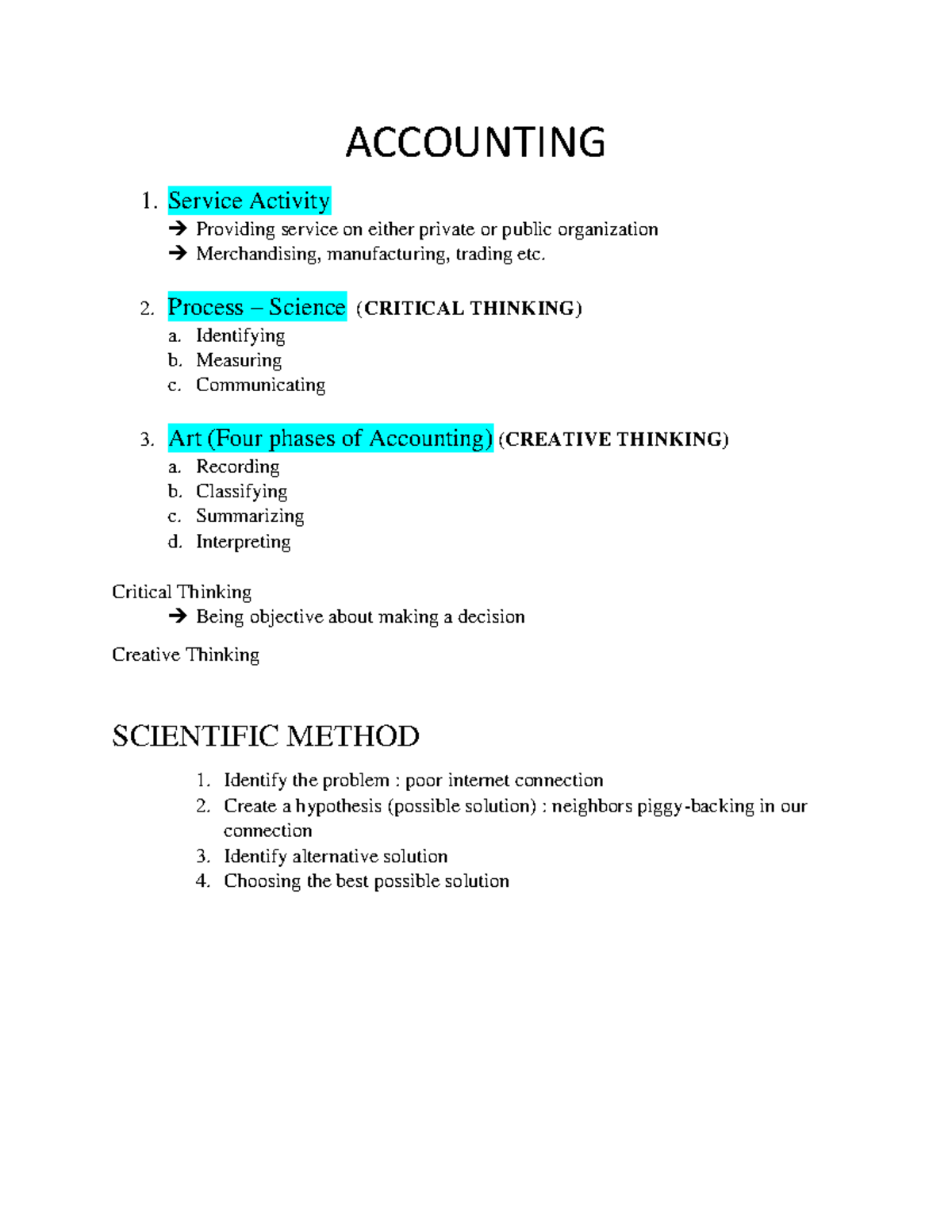 Accounting- Notes - For References and Self-Study - ACCOUNTING 1 ...