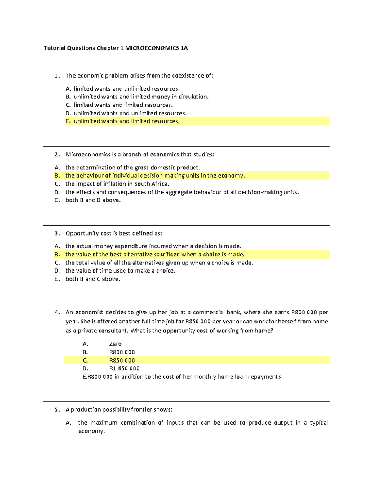 Chapter 1 Tutorial Questions - Tutorial Questions Chapter 1 ...