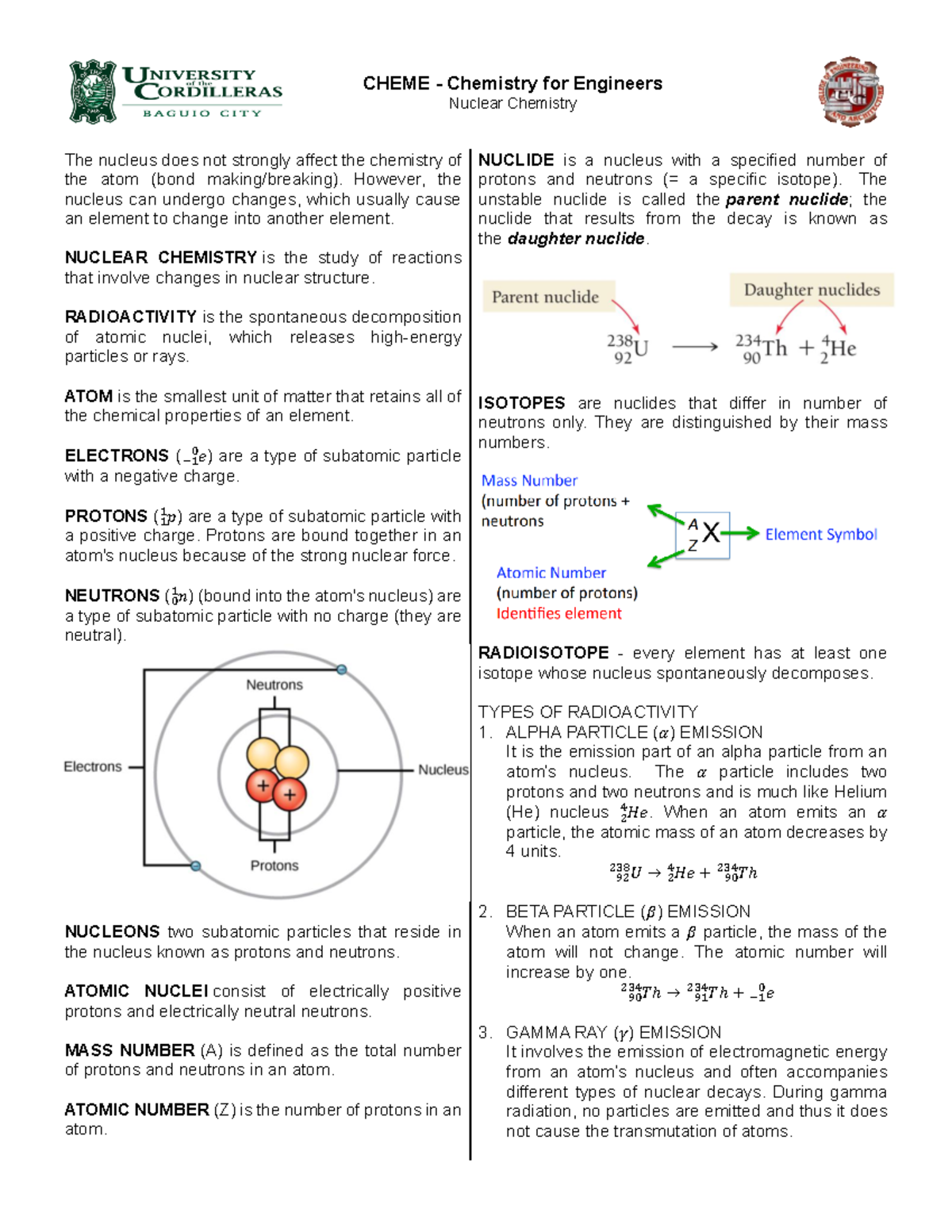 4- Nuclear Chemistry - chem - CHEME - Chemistry for Engineers Nuclear ...