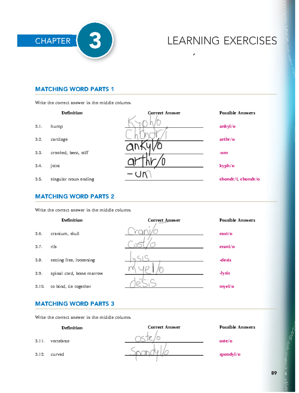 Activity 3 - vfvffvggrdgtgtfh - MATCHING WORD PARTS 1 Write the correct ...