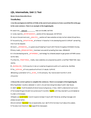 Intermediate Grammar Practice Worksheets Answer Key 0 - Life Answer key ...