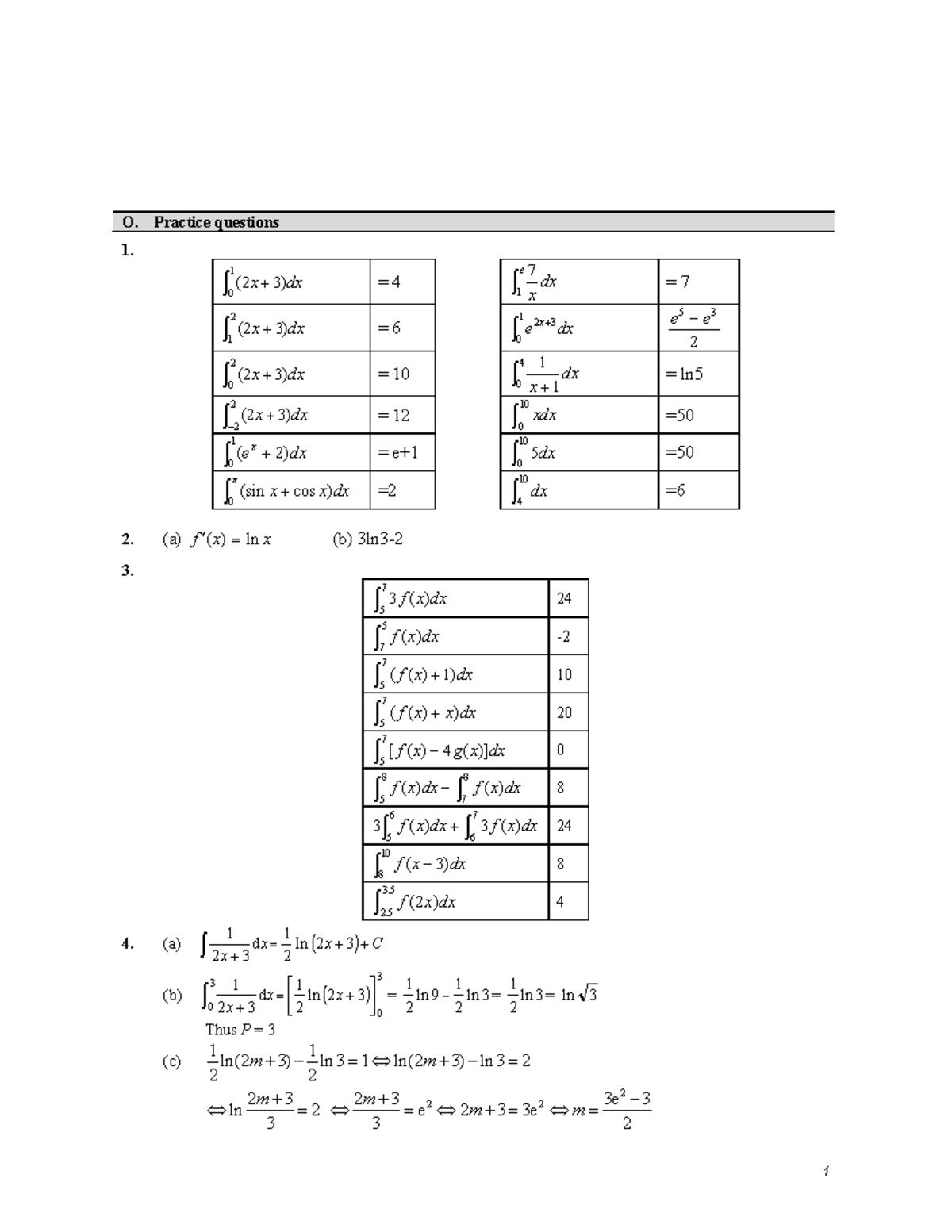 [HL AA]-Definite Integration ans - [MAA 5] DEFINITE INTEGRALS – AREAS SOLUTIONS Compiled by ...