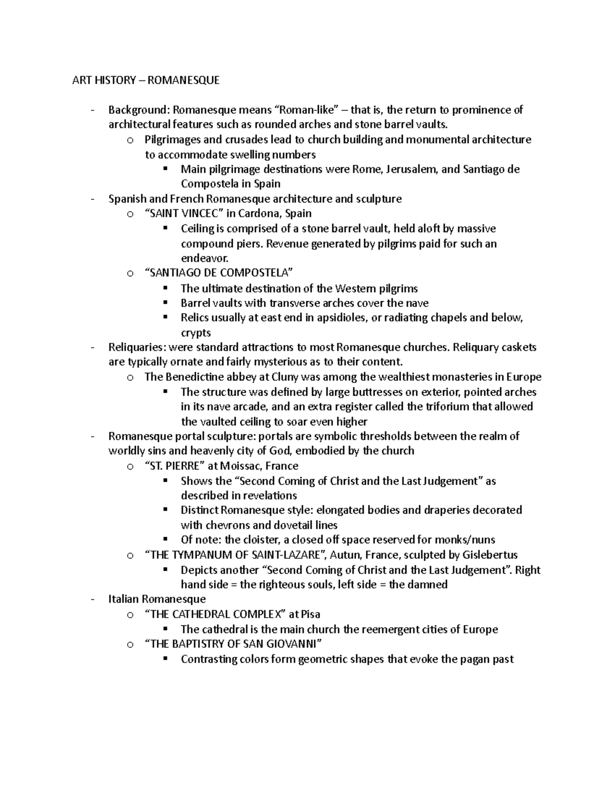ART History - romanesque - ART HISTORY – ROMANESQUE Background ...
