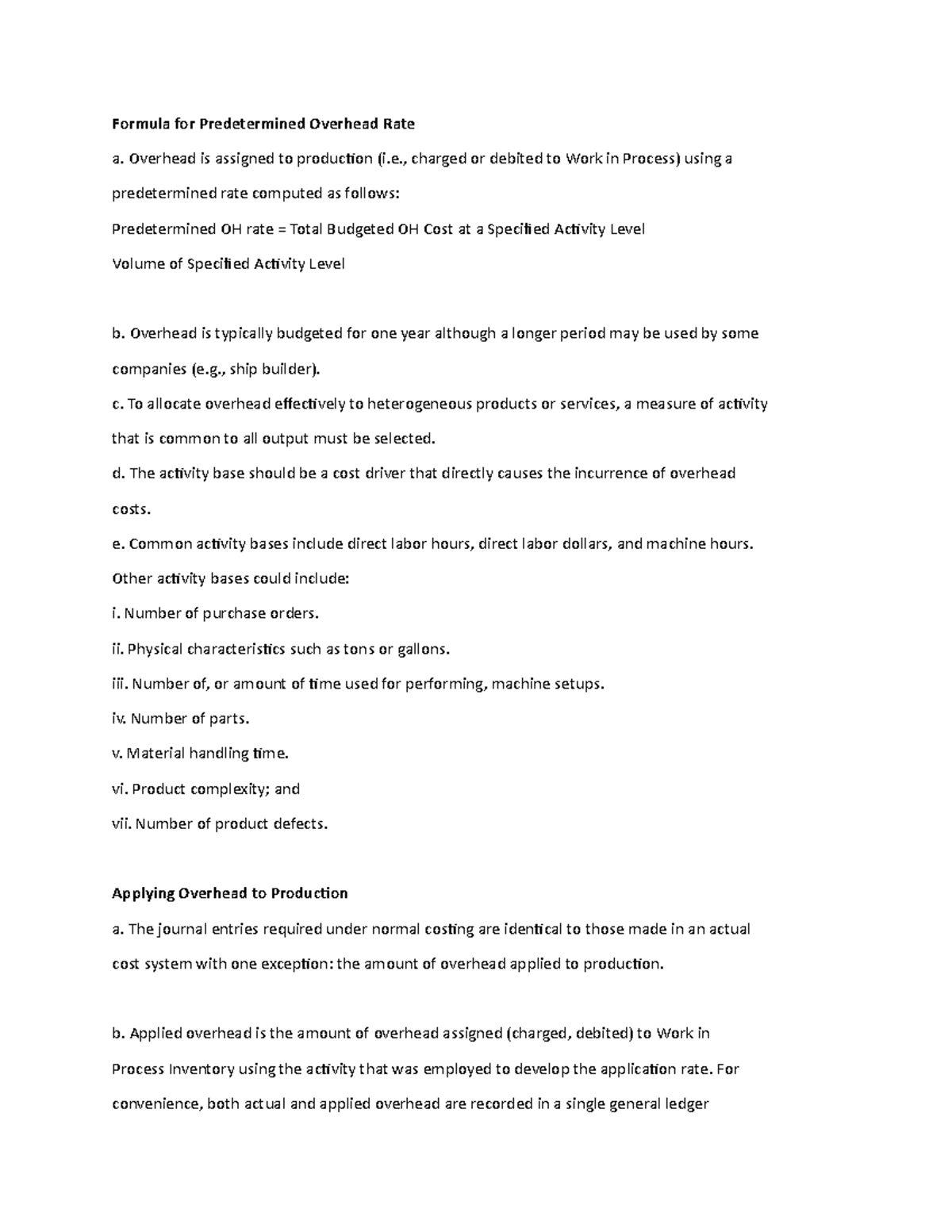 Predetermined overhead rates - Formula for Predetermined Overhead Rate ...